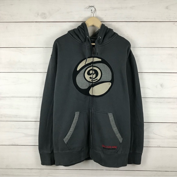 Vintage | Shirts | Vintage Skateboard Sector Nine Full Zip Hoodie ...